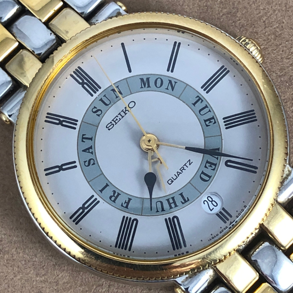 Rare & Vintage Seiko Day Date 2 Tone Gold And Silver … - Gem